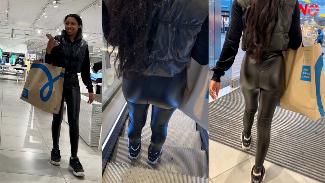 Big Booty Ebony Showing That Ass Off - Candid Best Premium