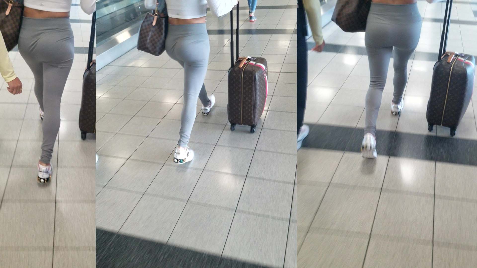 Big Booty Milf Jiggling and Clinching Her Cheeks - Candid Best Premium