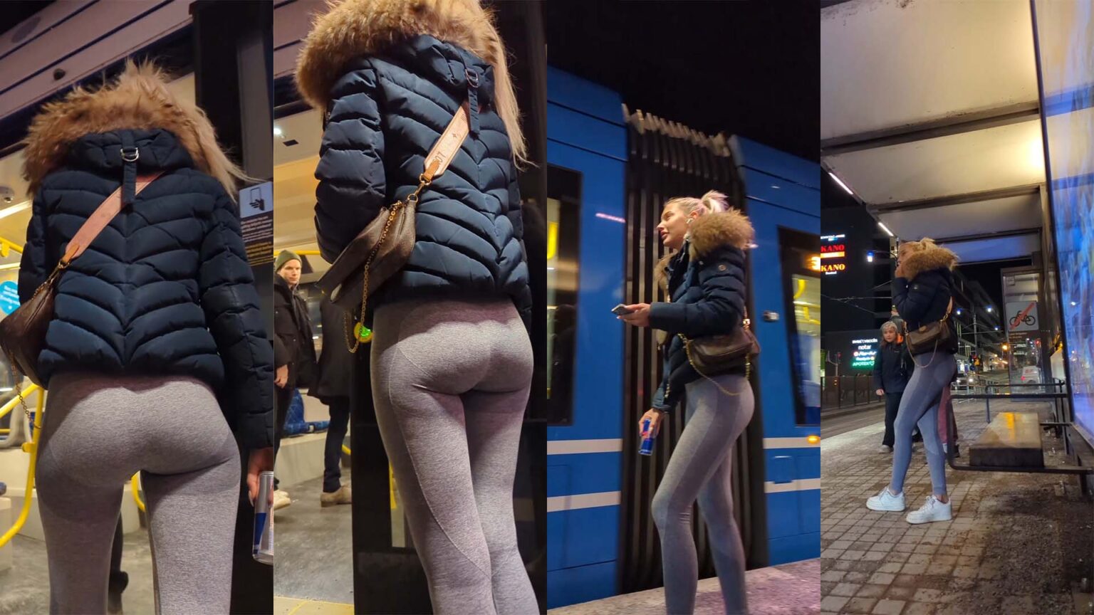 Fast Walking Blonde With Crazy Jiggle Candid Best Premium