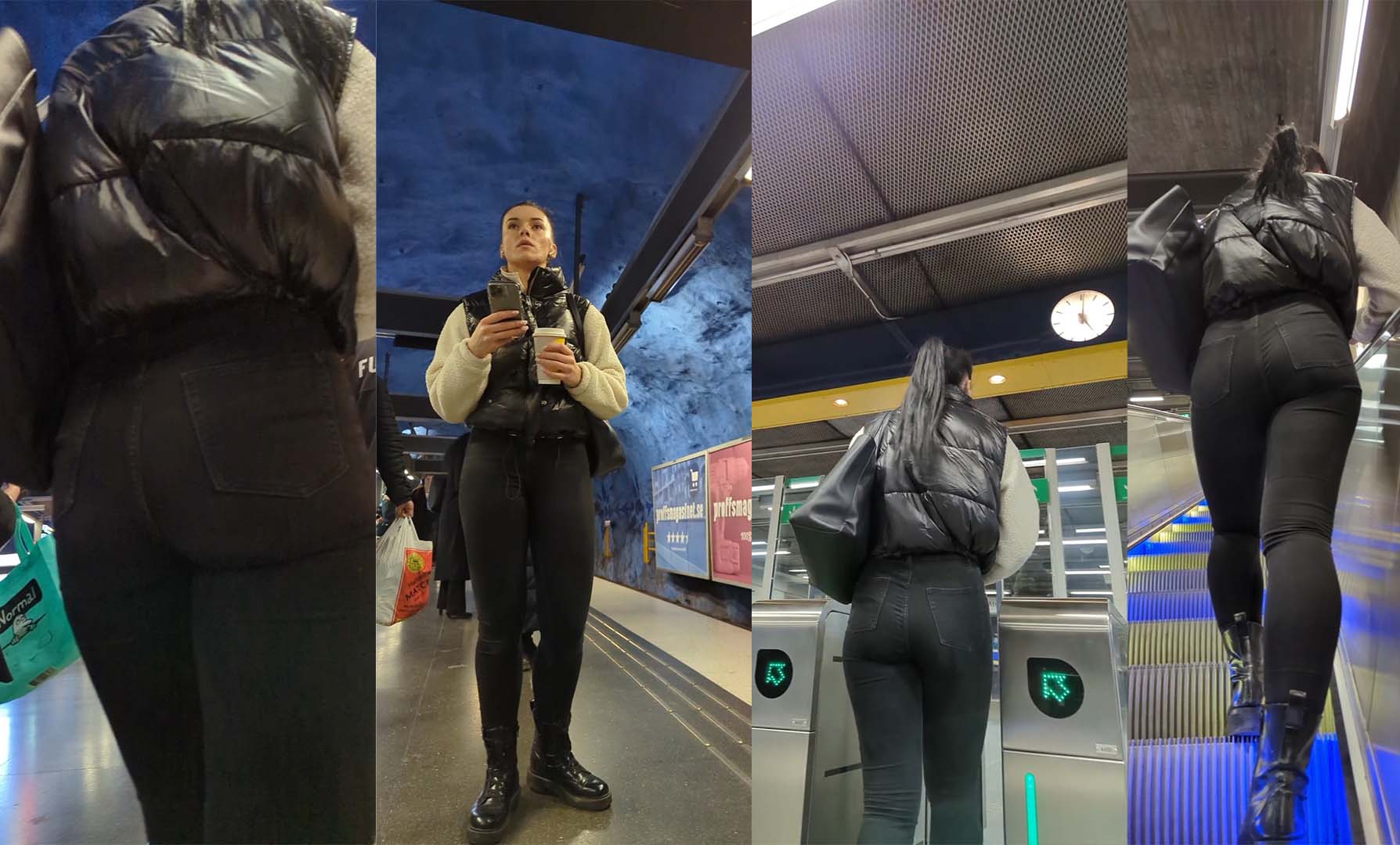 Beauty In Tight Black Jeans Candid Best Premium