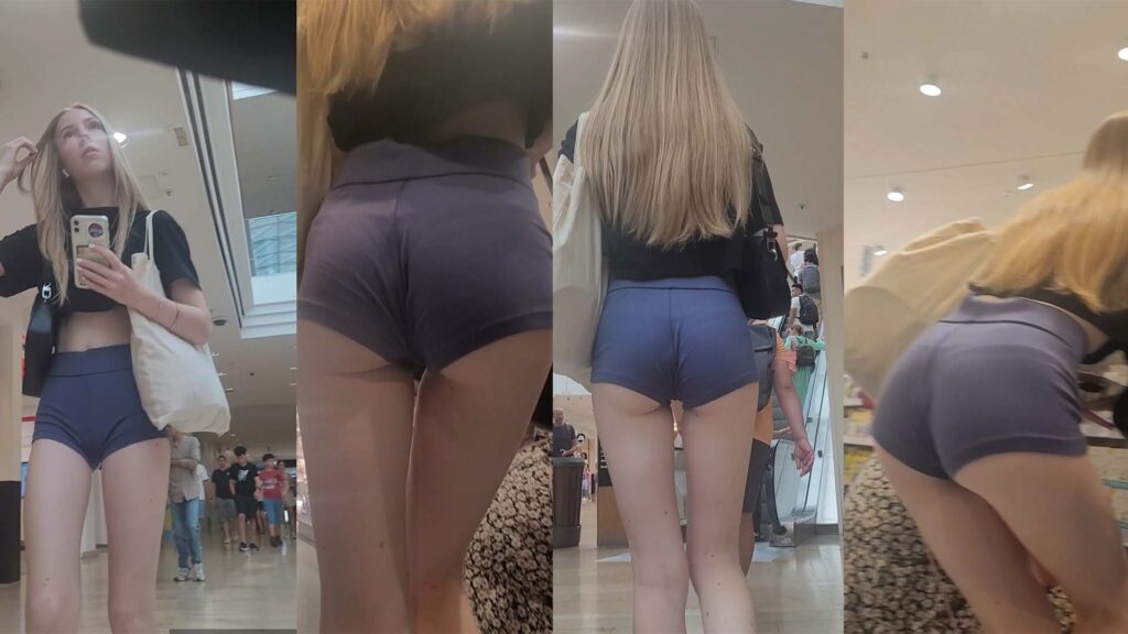 Tight skinny thigh gap teen with long smooth legs - Candid Best Premium