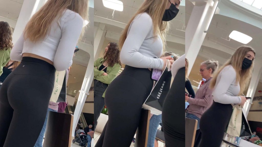 Leggings At The Mall Candid Best Premium