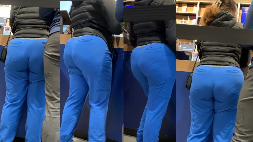 Big Thick Booty In Blue Vpl Candid Best Premium