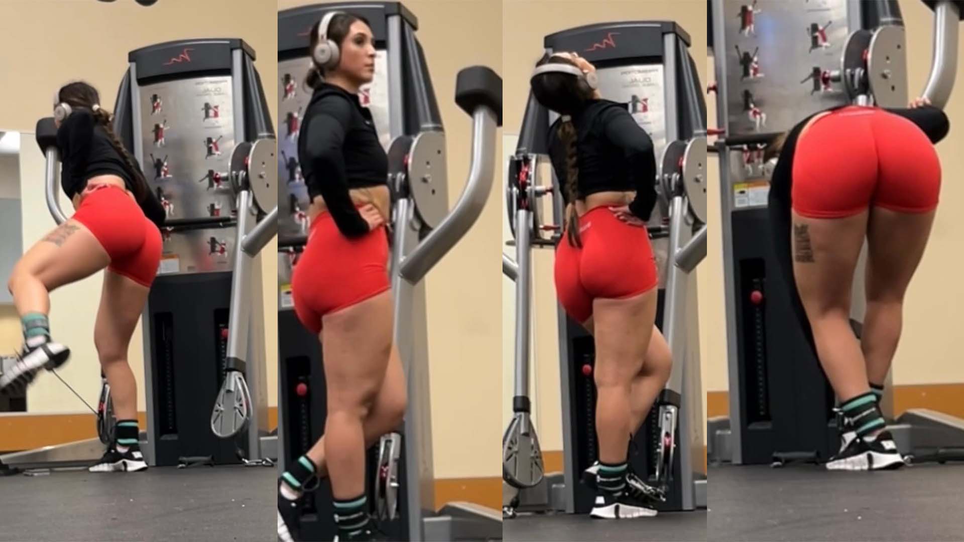 Red Shorts PAWG Working Her Hips - Candid Best Premium