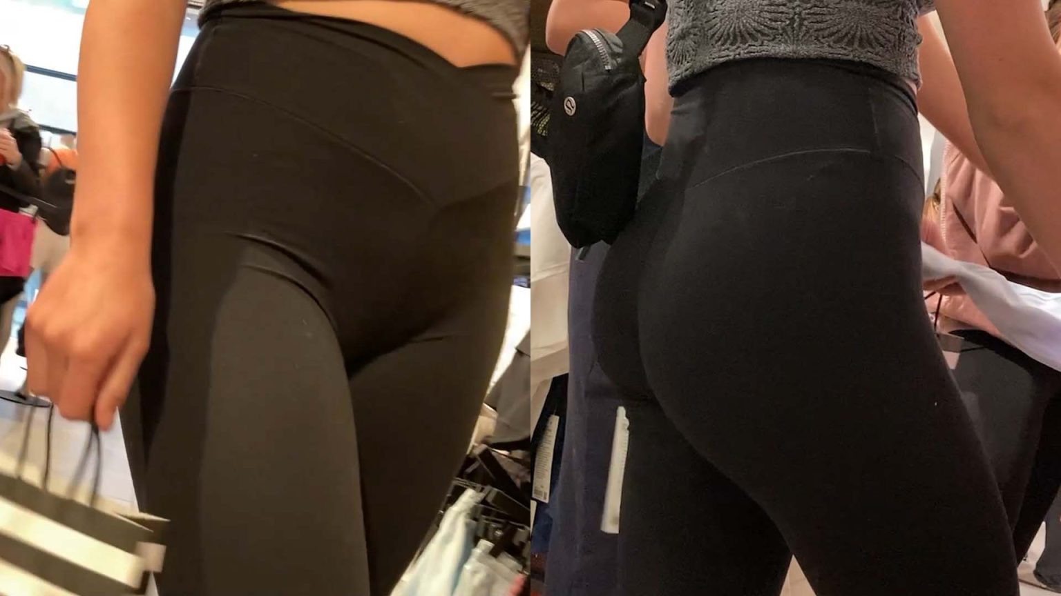 Bubble Butt Brunette In Tight Leggings Candid Best Premium