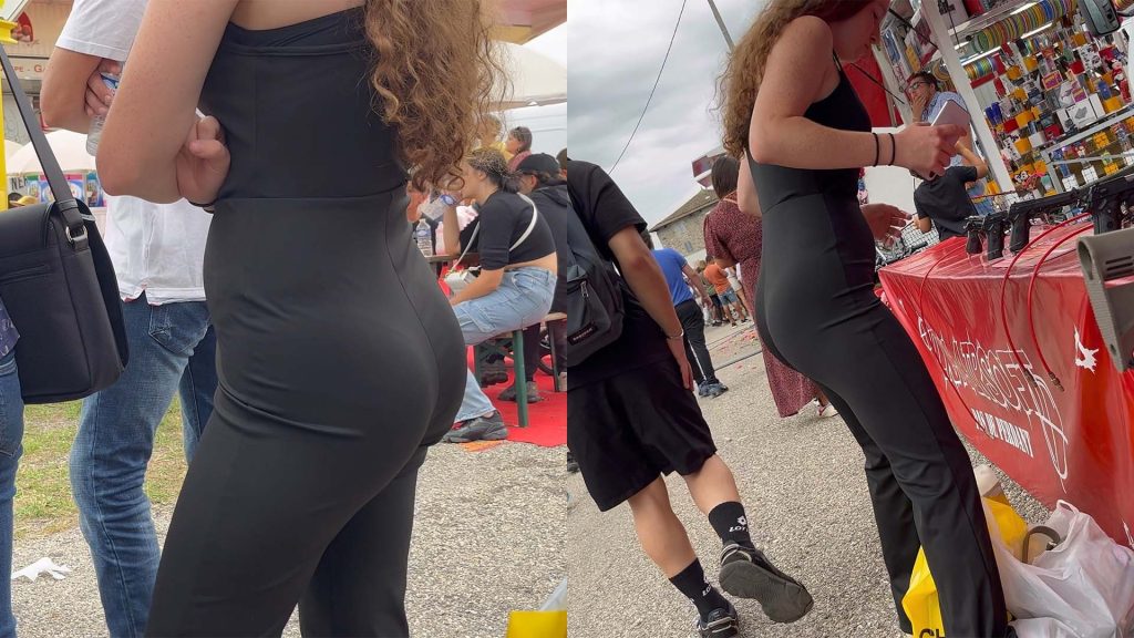 Nerdy Face Redhead Girlfriend Got Sexy Tight Body Candid Best Premium