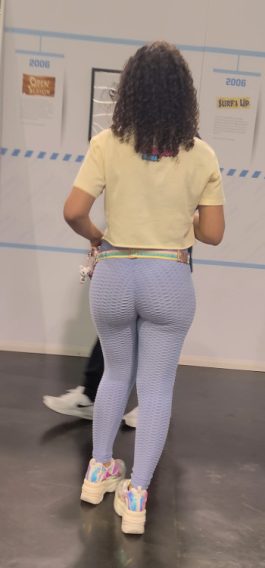 Brown Bubble Butt In Ribbed Leggings Candid Best Premium