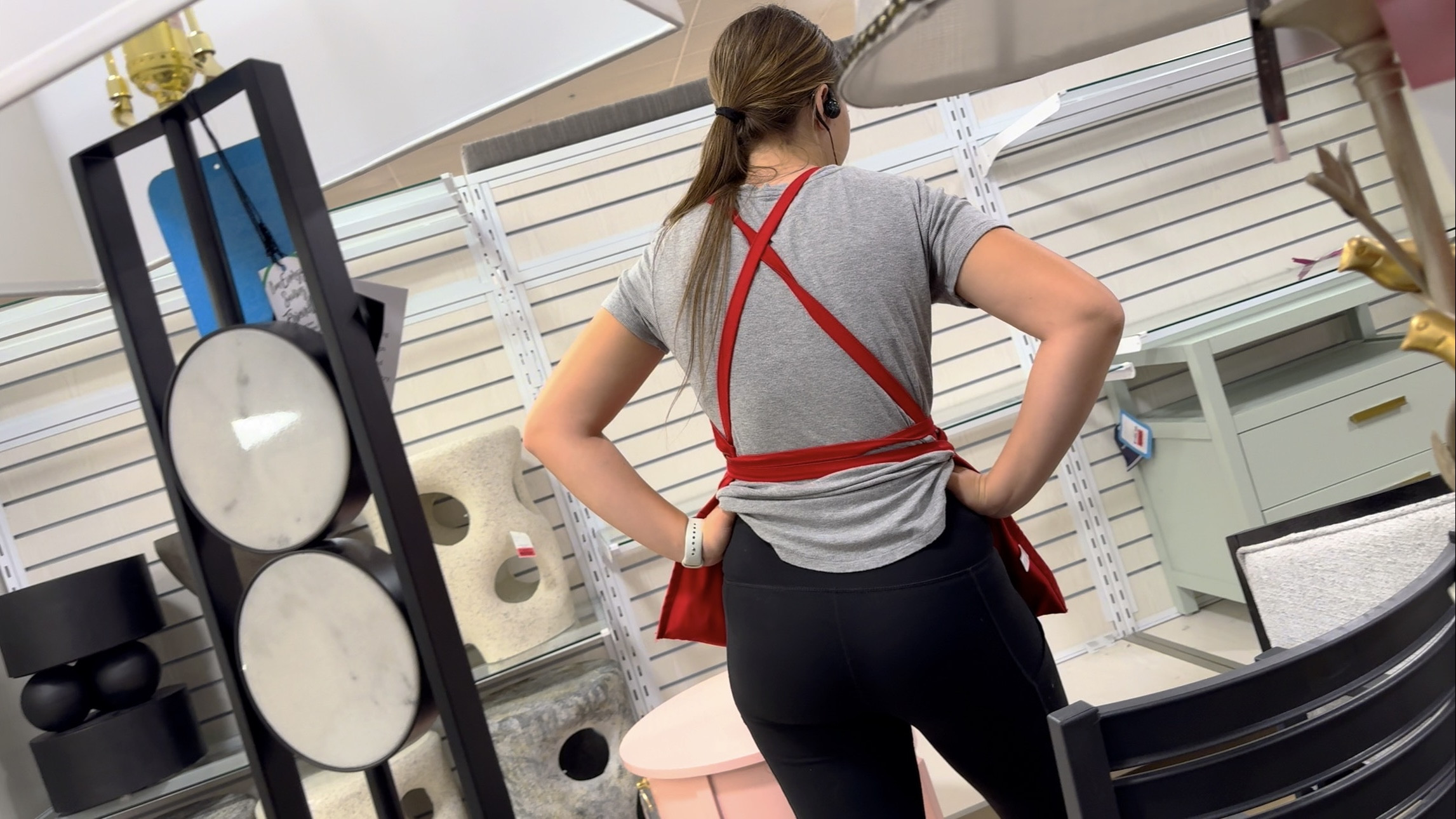 Brooke The Cute HomeGoods Employee Bends Over In Her Tight Leggings ...